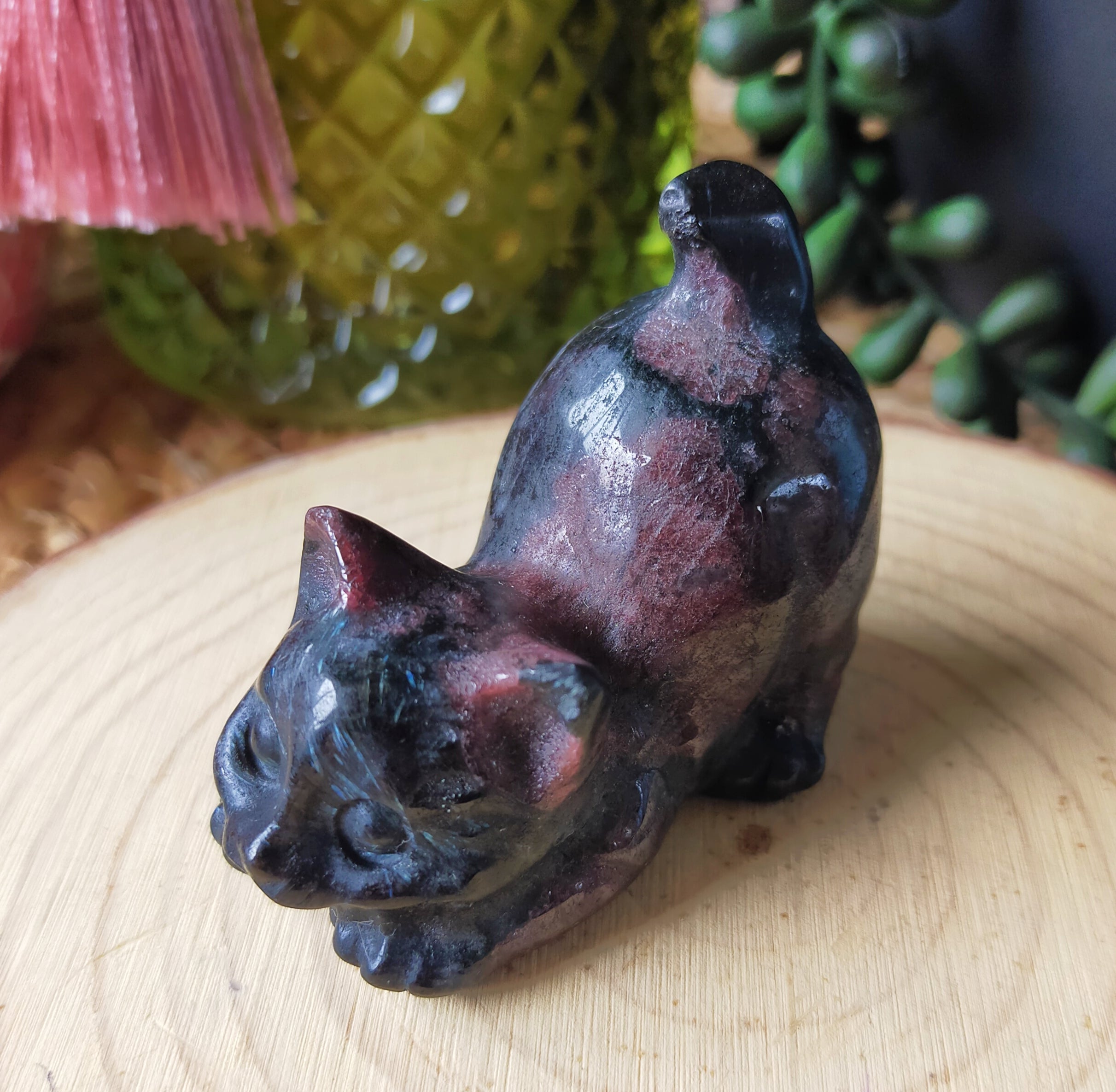 Garnet in Astrophyllite Cat – Crystal Witch NZ